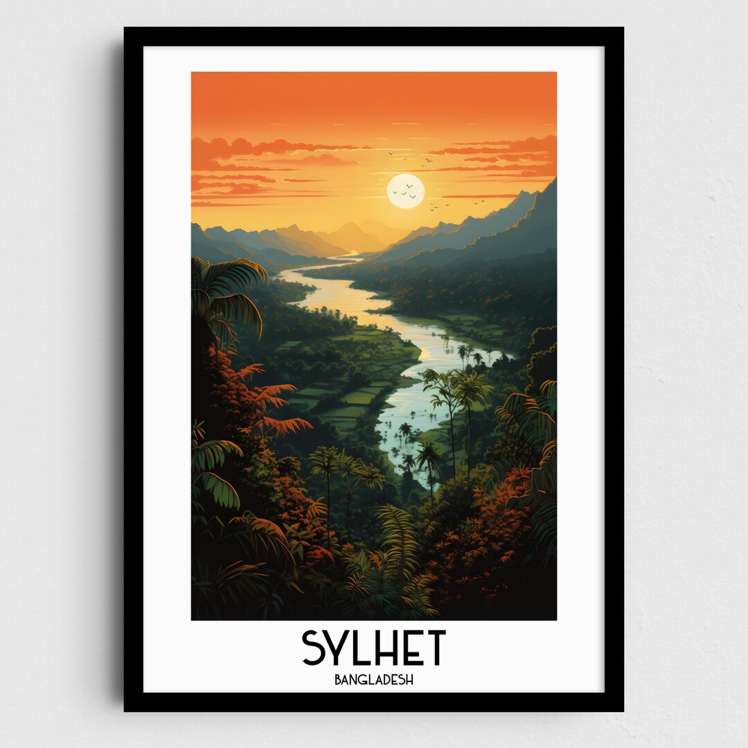 Sylhet Travel Wall Art, Bangladesh Painting Gifts, Asia Home Decor ...