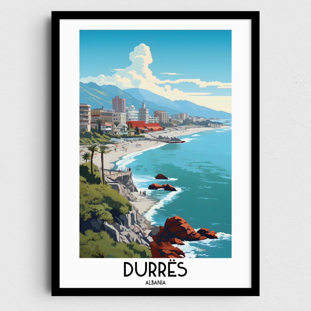 Durrës Travel Wall Art, Albania Painting Gifts, Europe Home Decor ...