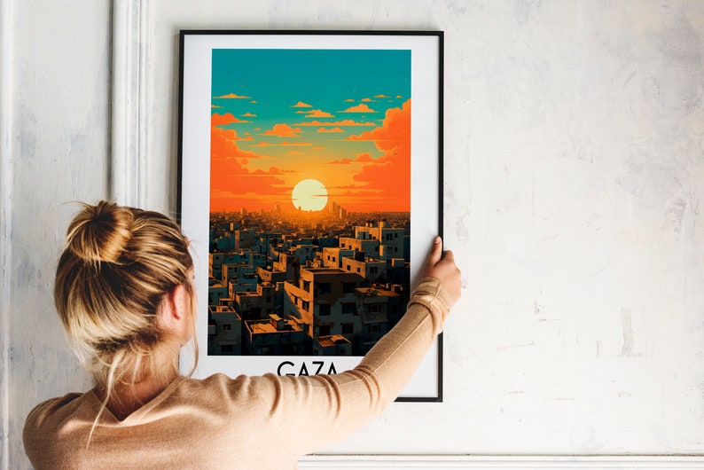 Gaza Travel Wall Art, Palestine Painting Gifts, Middle East Home Decor ...