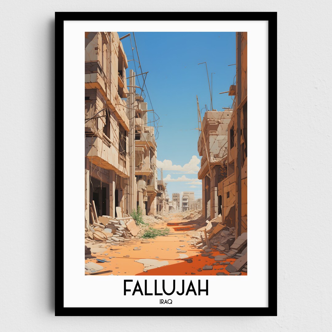 Fallujah Travel Wall Art, Iraq Painting Gifts, Middle East Home Decor ...