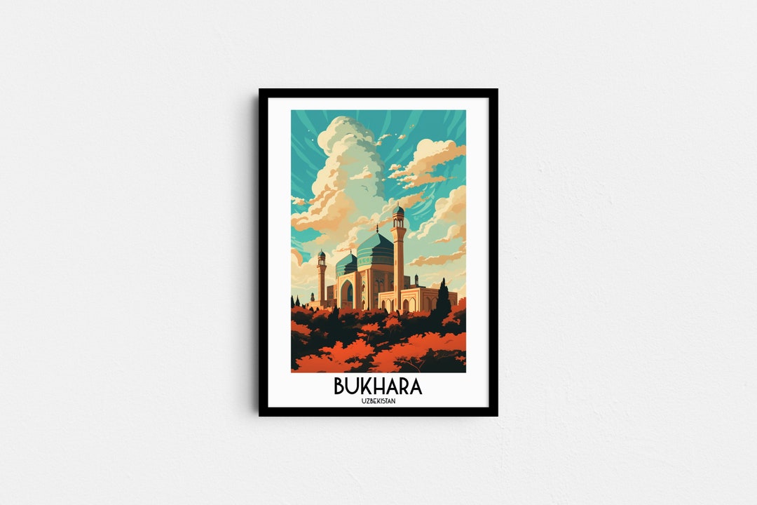 Bukhara Travel Wall Art, Uzbekistan Painting Gifts, Asia Home Decor ...