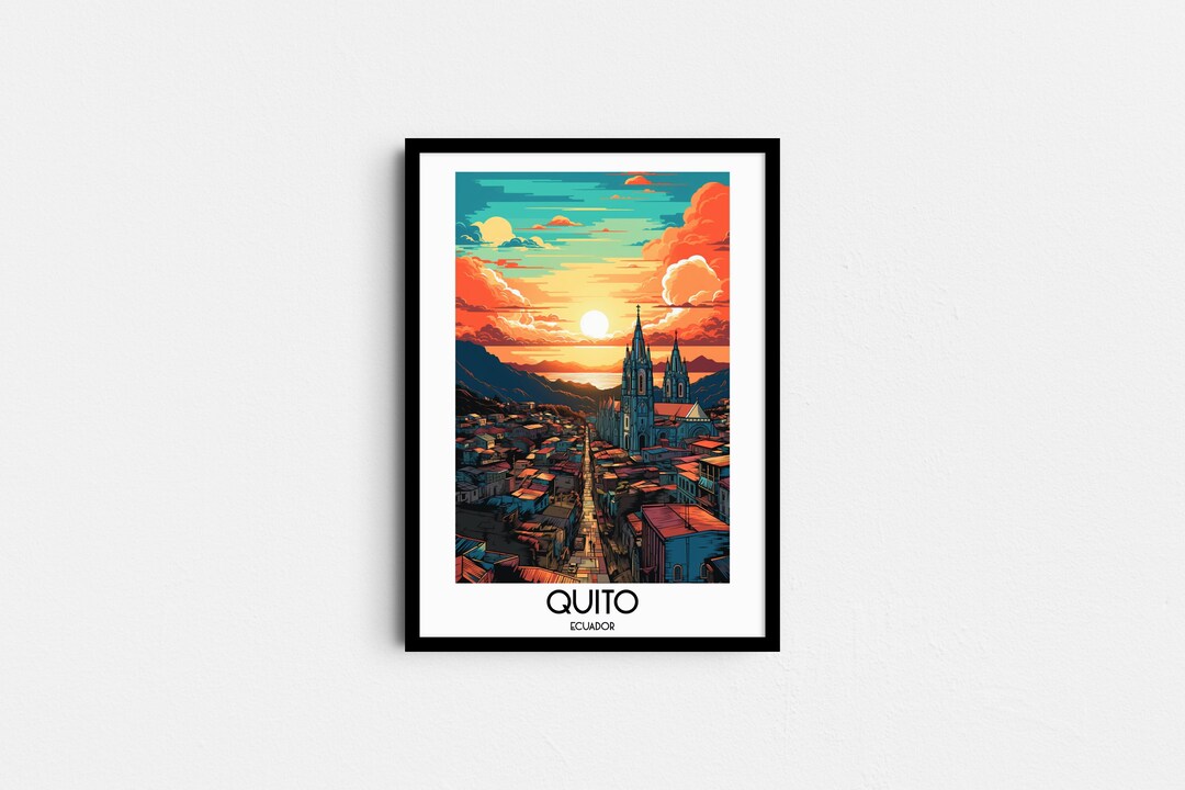 Quito Travel Wall Art, Ecuador Painting Gifts, South America Home Decor ...
