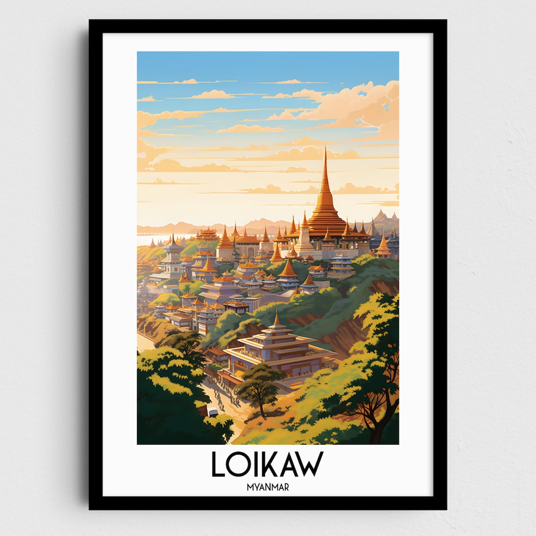 Loikaw Travel Wall Art, Myanmar Painting Gifts, Asia Home Decor ...