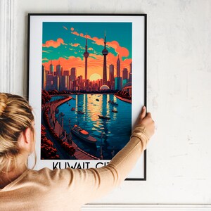 Kuwait City Travel Wall Art, Middle East Painting Gifts, Kuwaiti Home ...