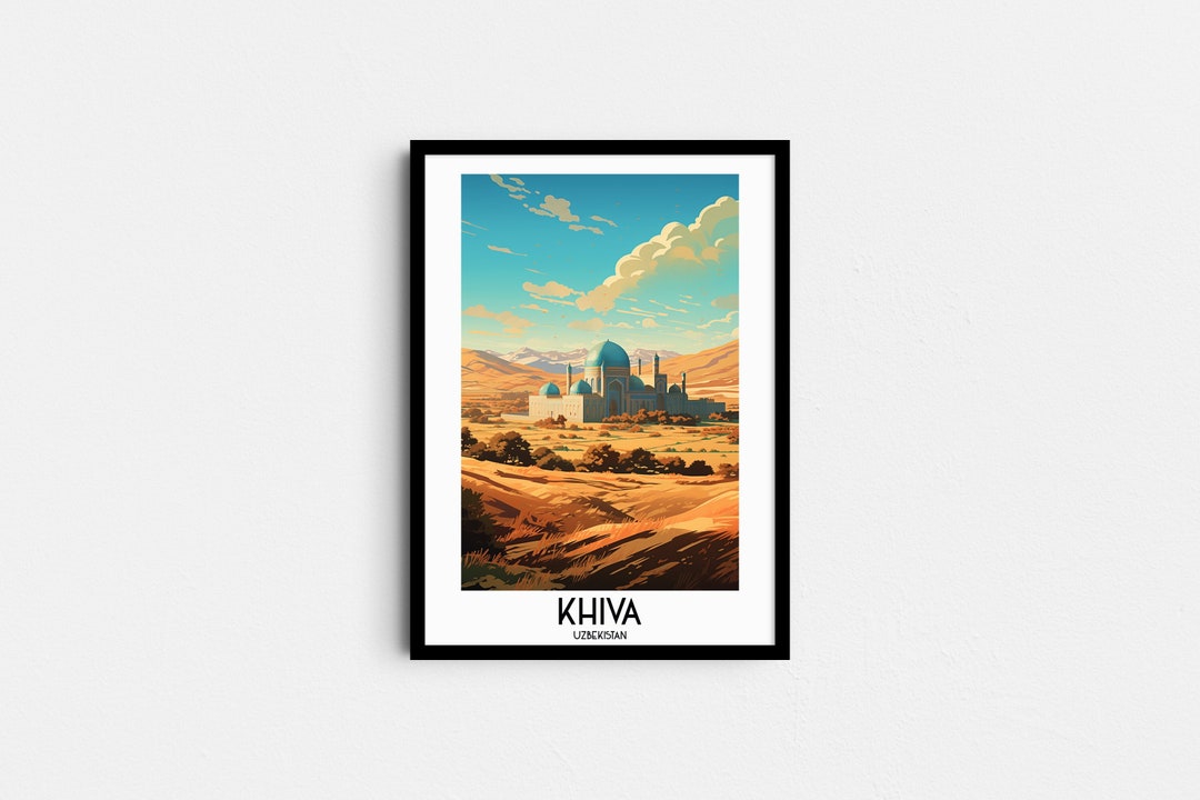 Khiva Travel Wall Art, Uzbekistan Painting Gifts, Asia Home Decor ...
