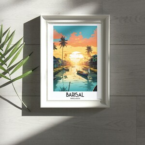 Barisal Travel Wall Art, Bangladesh Painting Gifts, Asia Home Decor, Digital Prints Posters ...