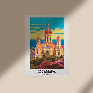 Granada Travel Wall Art, Nicaragua Painting Gifts, Caribbean Home Decor ...
