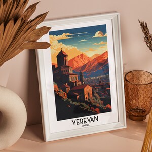 Yerevan Travel Wall Art, Armenia Painting Gifts, Asia Home Decor ...