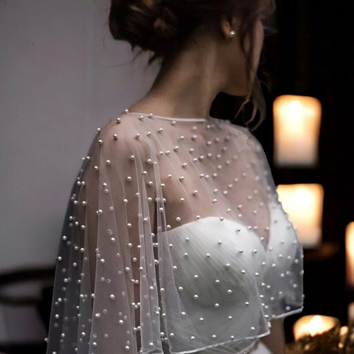 Pearl Wedding Cape Wedding Accessories Wedding Bolero Bridal Bolero ...