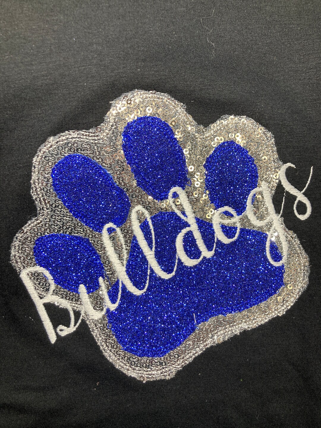 Bulldogs Team Spirit Sparkle Applique Sequin Shirt - Etsy