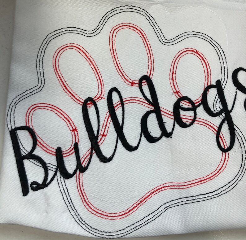 Bulldogs Team Spirit Sparkle Applique Sequin Shirt - Etsy