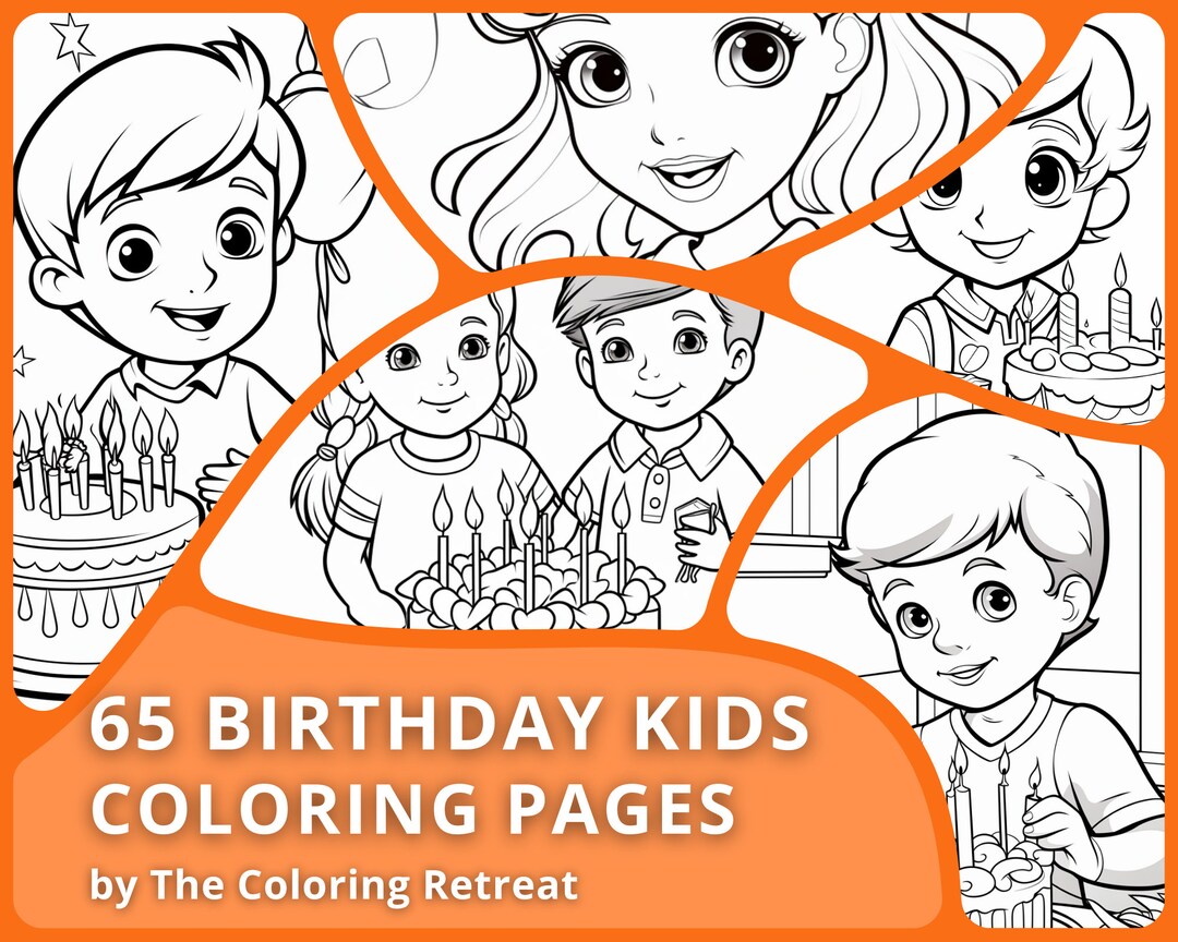 63 Birthday Kids Coloring Pages | Digital Download | Printable | Kids ...