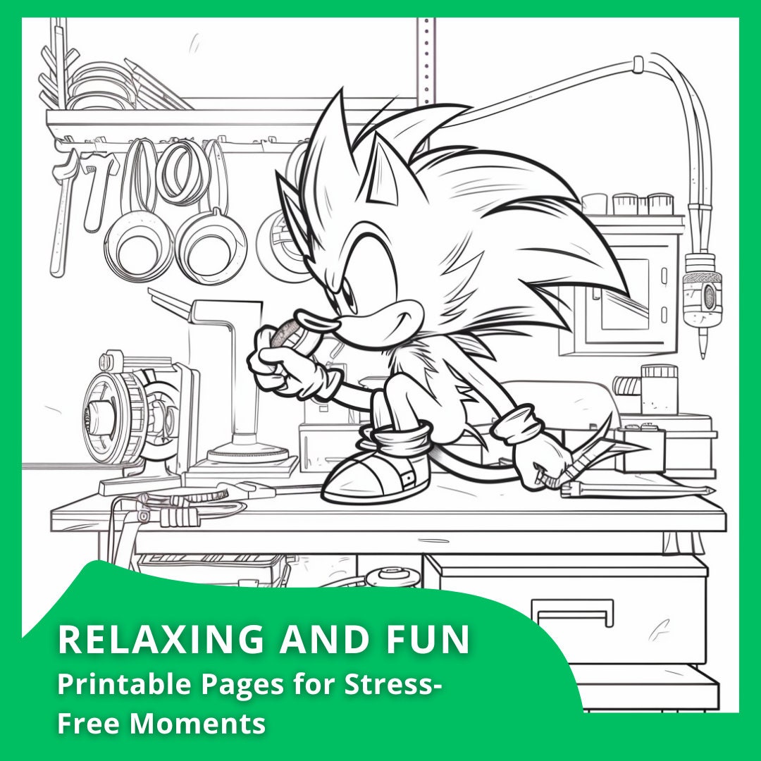 Sonic Coloring Pages | Digital Download | Printable | Kids Activities ...