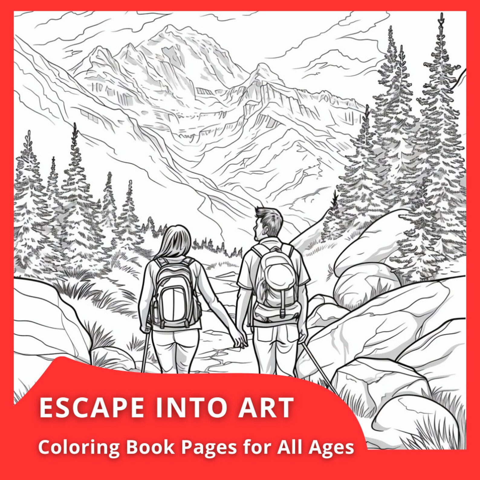 Romantic Couples Coloring Pages | Digital Download | Printable | Kids ...