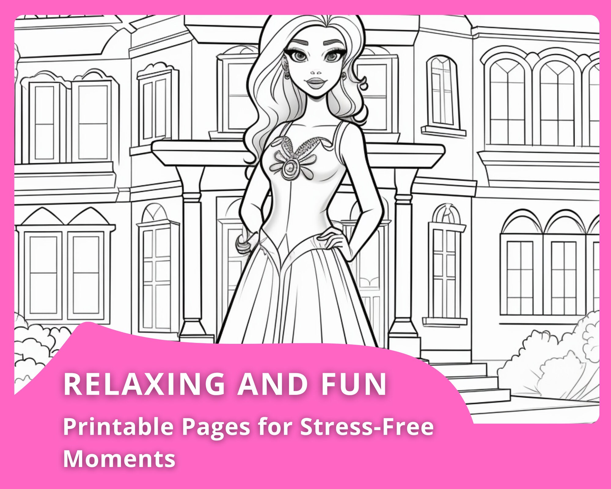 55 Barbie Coloring Pages | Digital Download | Printable | Kids ...