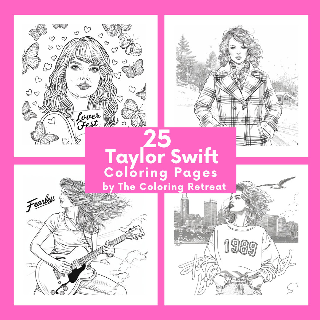Taylor Swift Coloring Pages | Digital Download | Printable | Kids ...