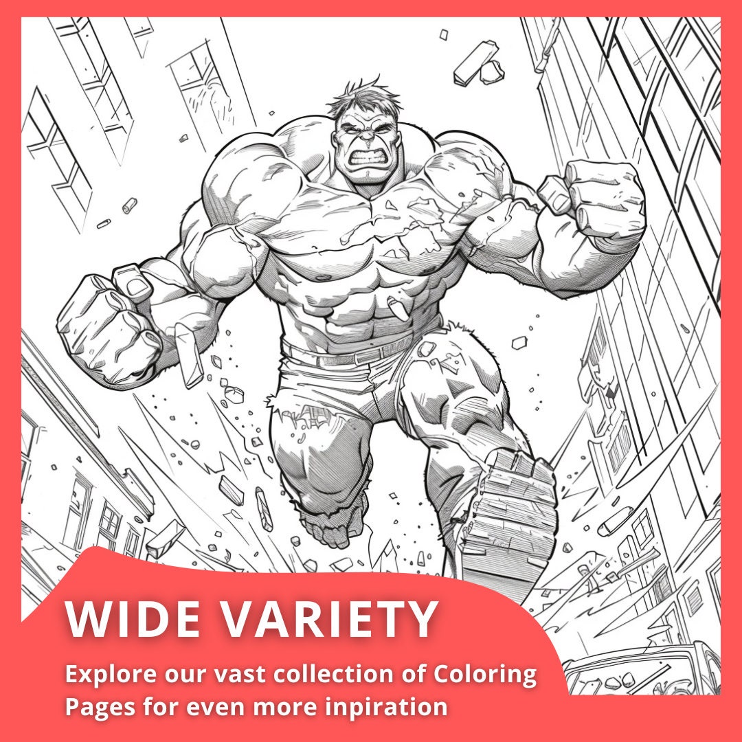 Marvel Heros Coloring Pages Digital Download Printable Kids Activities ...