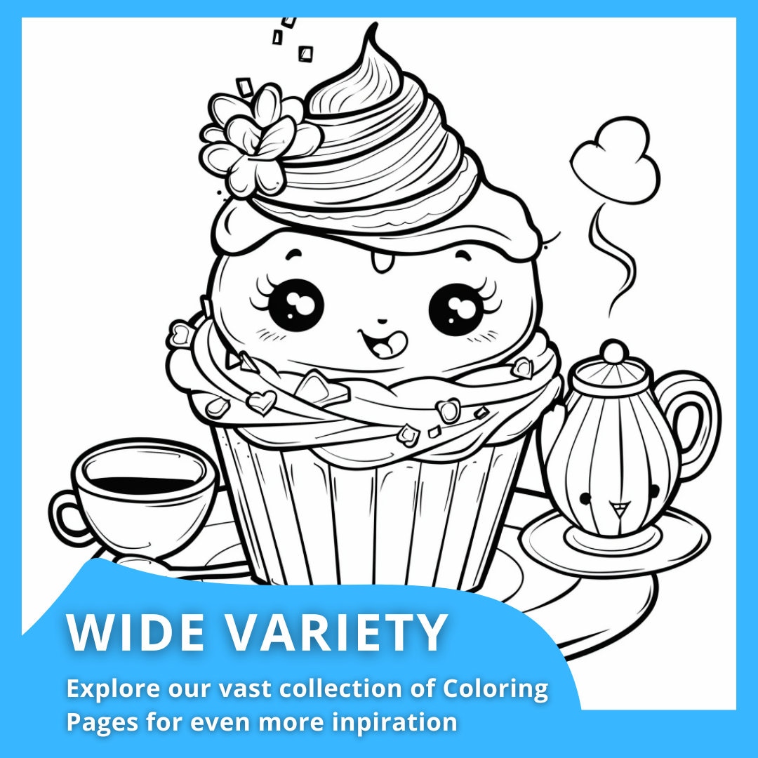 Cupcakes Coloring Pages Digital Download Printable Kids Activities - Etsy