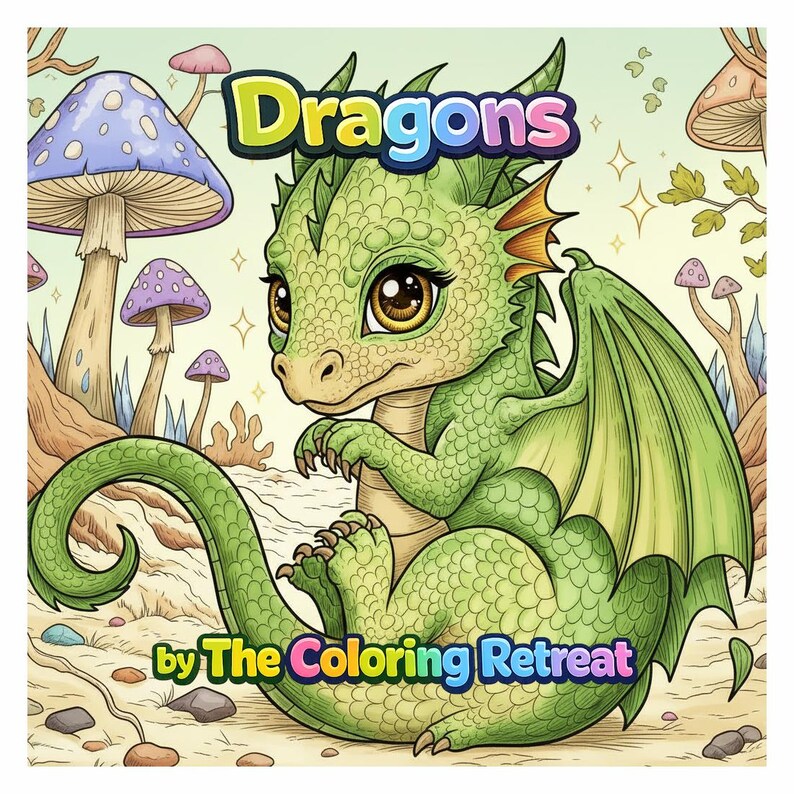 Printable Coloring Pages Digital Download | Detailed Dragon Coloring ...