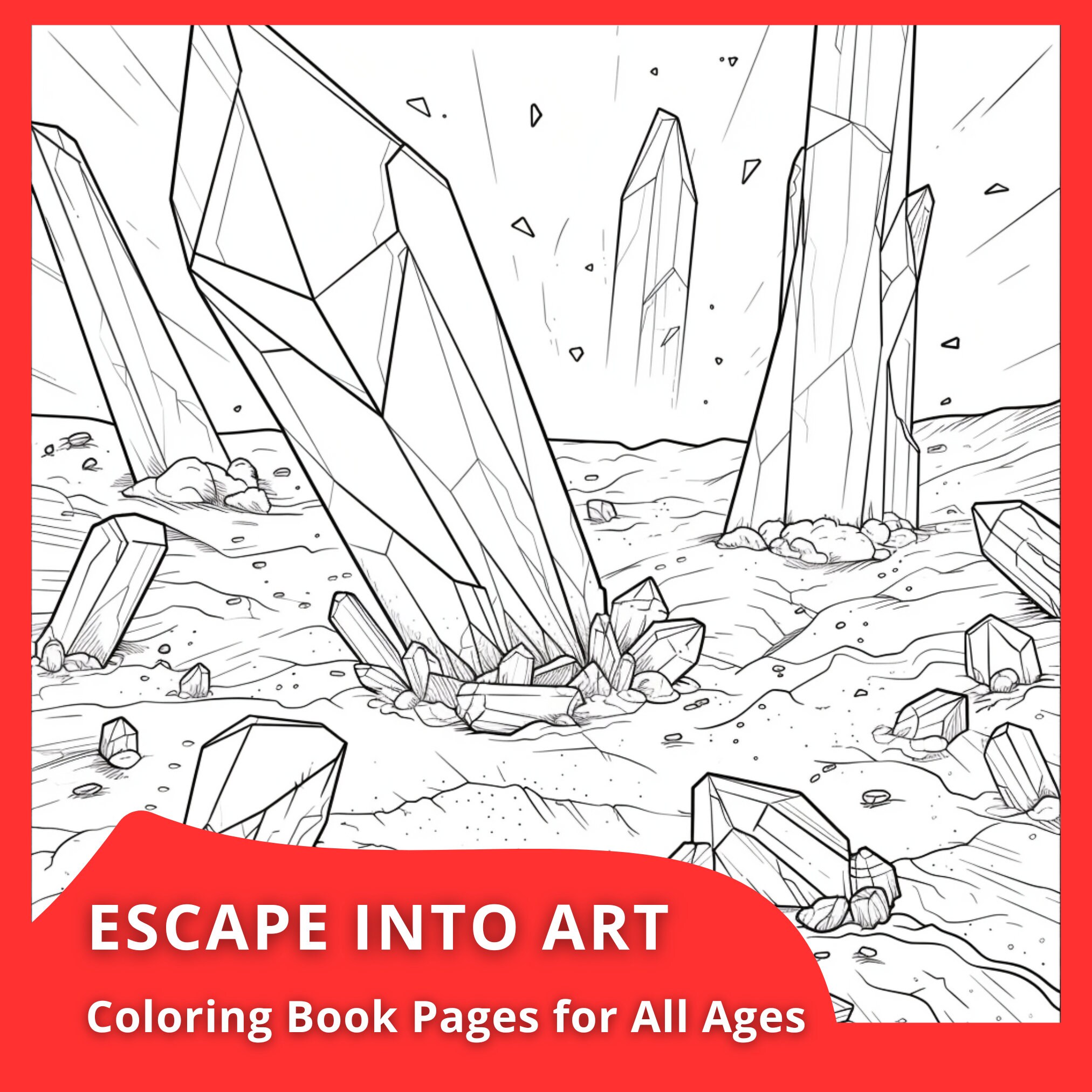 Crystals Coloring Pages | Digital Download | Printable | Kids ...