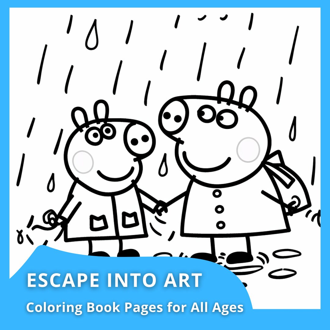 Peppa Pig Coloring Pages | Digital Download | Printable | Kids ...