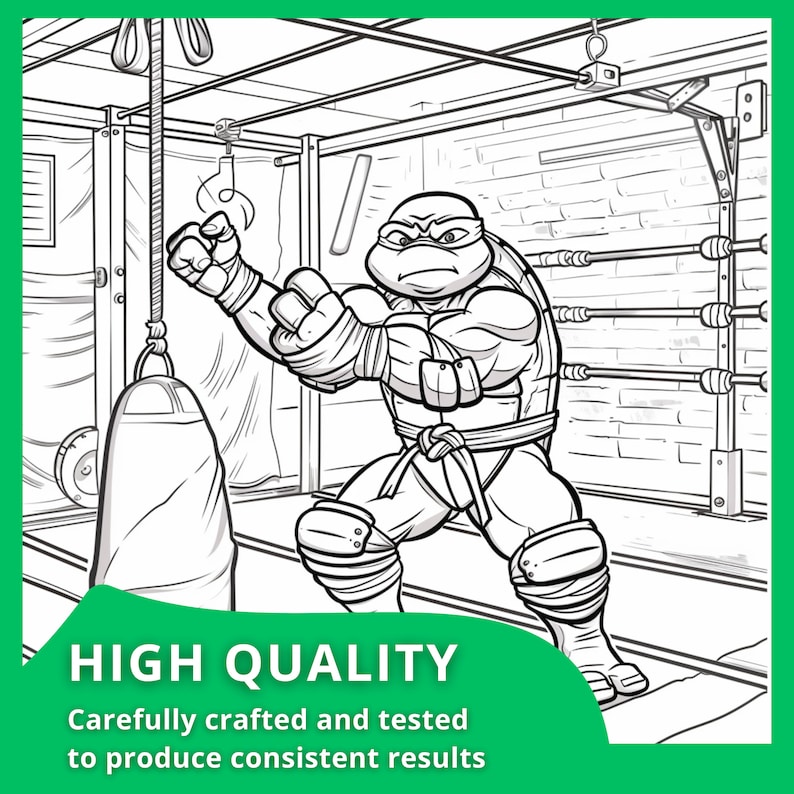 Ninja Turtles Coloring Pages | Digital Download | Printable | Kids ...