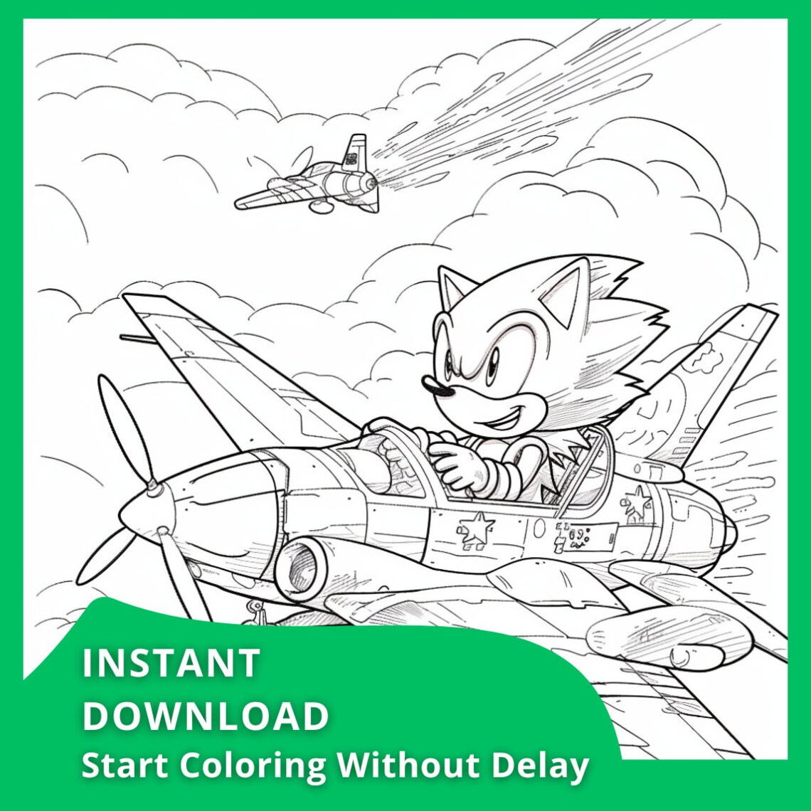 Sonic Coloring Pages | Digital Download | Printable | Kids Activities ...