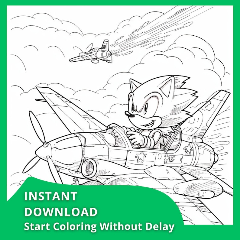 Sonic Coloring Pages | Digital Download | Printable | Kids Activities ...