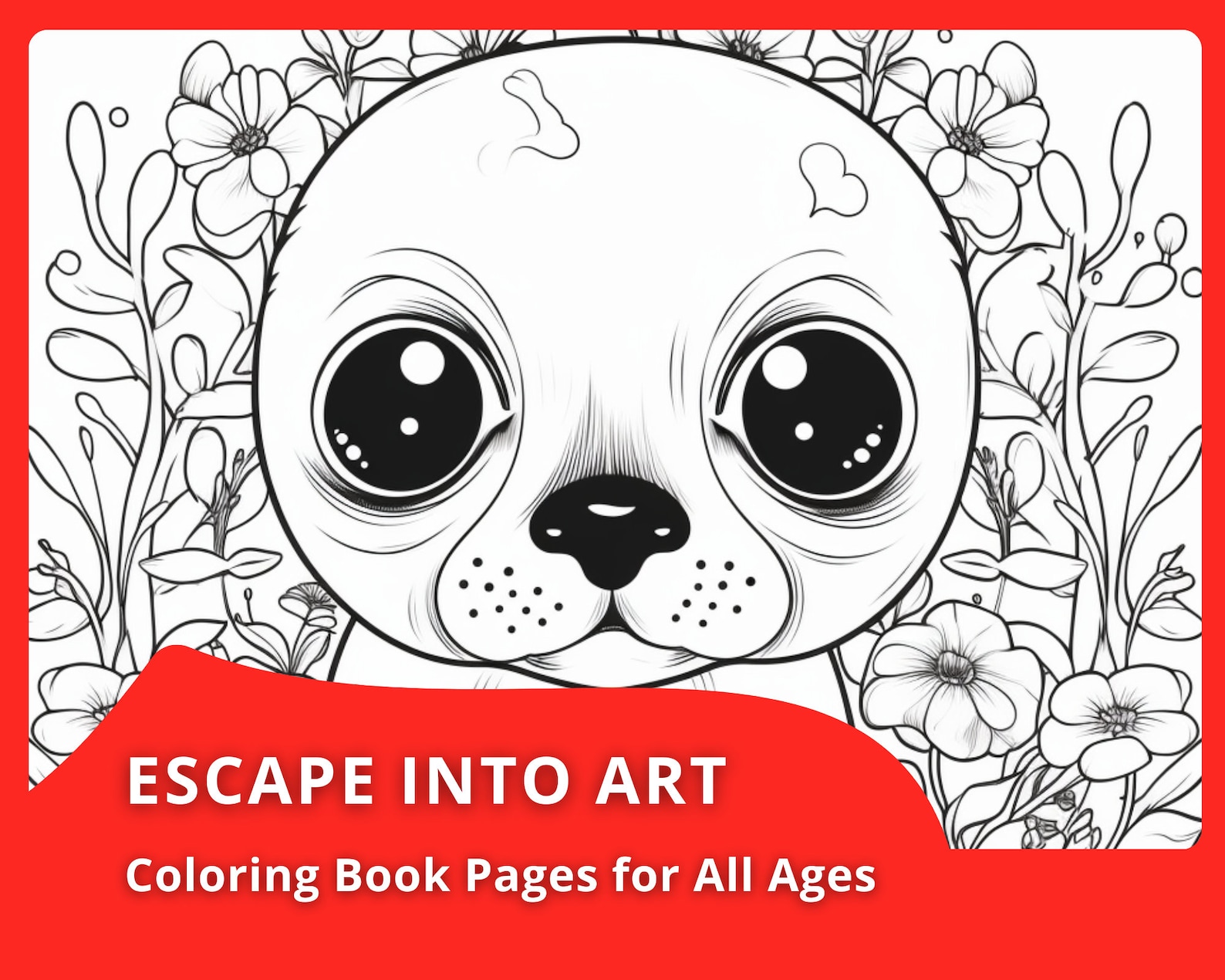 42 Flowery Animal Coloring Pages | Digital Download | Printable | Kids ...