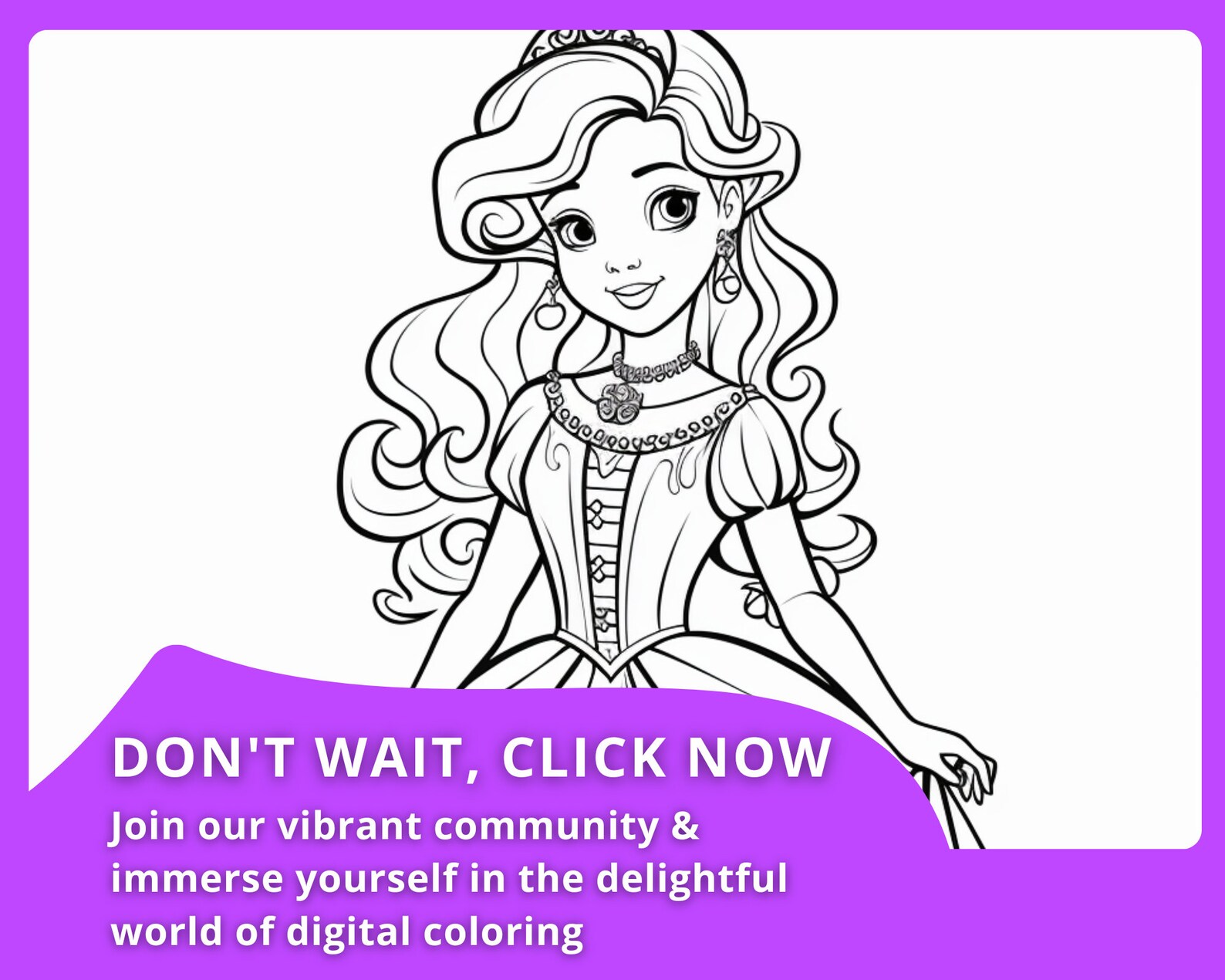48 Simple Princess Coloring Pages Digital Download Printable Kids ...