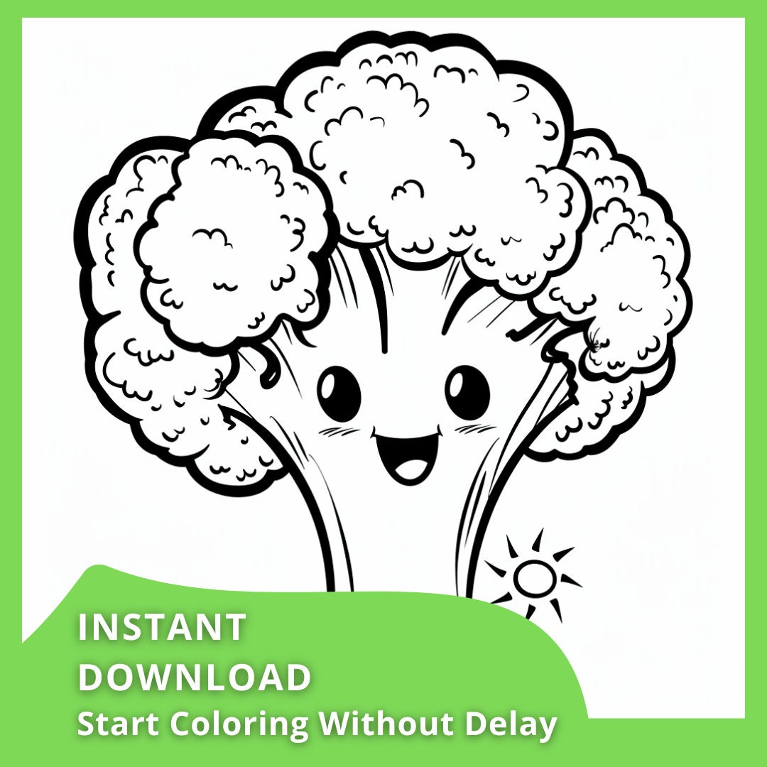 70 Vegetable Coloring Pages | Digital Download | Printable | Kids ...