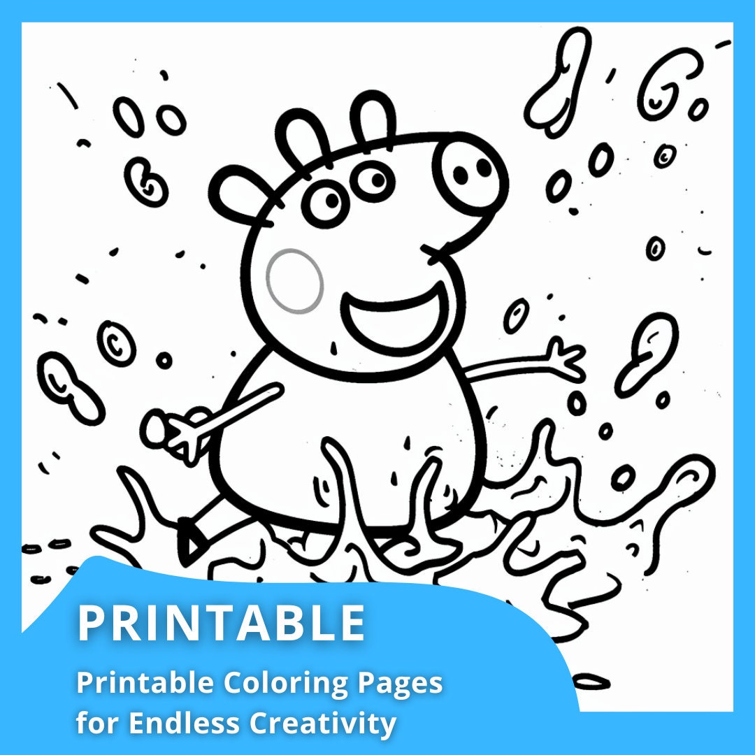 Peppa Pig Coloring Pages | Digital Download | Printable | Kids ...