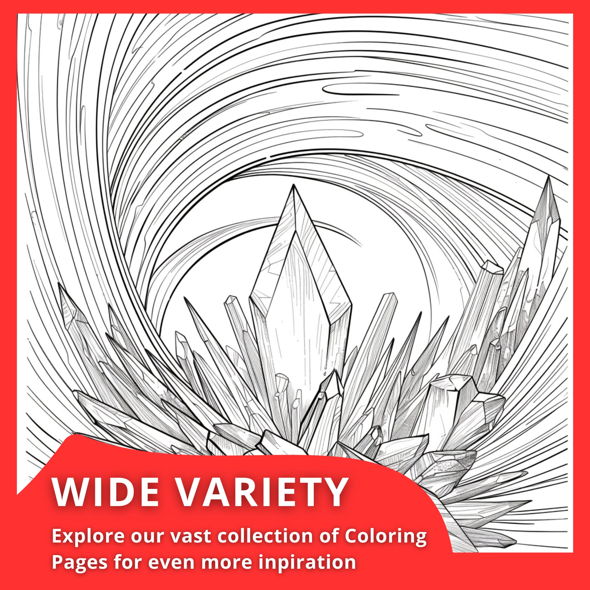 Crystals Coloring Pages | Digital Download | Printable | Kids ...