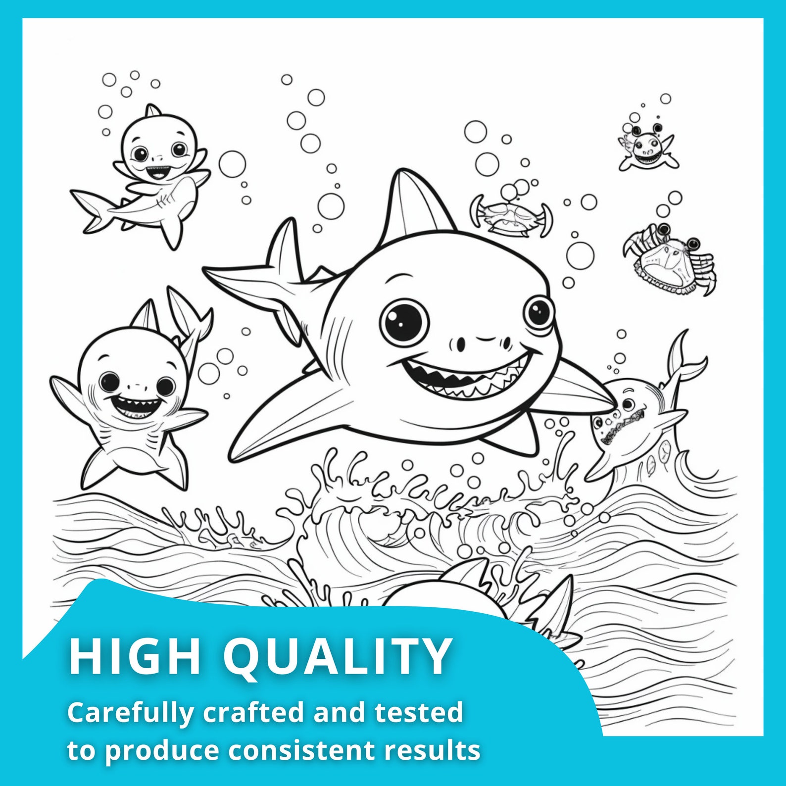 Baby Shark Coloring Pages | Digital Download | Printable | Kids ...