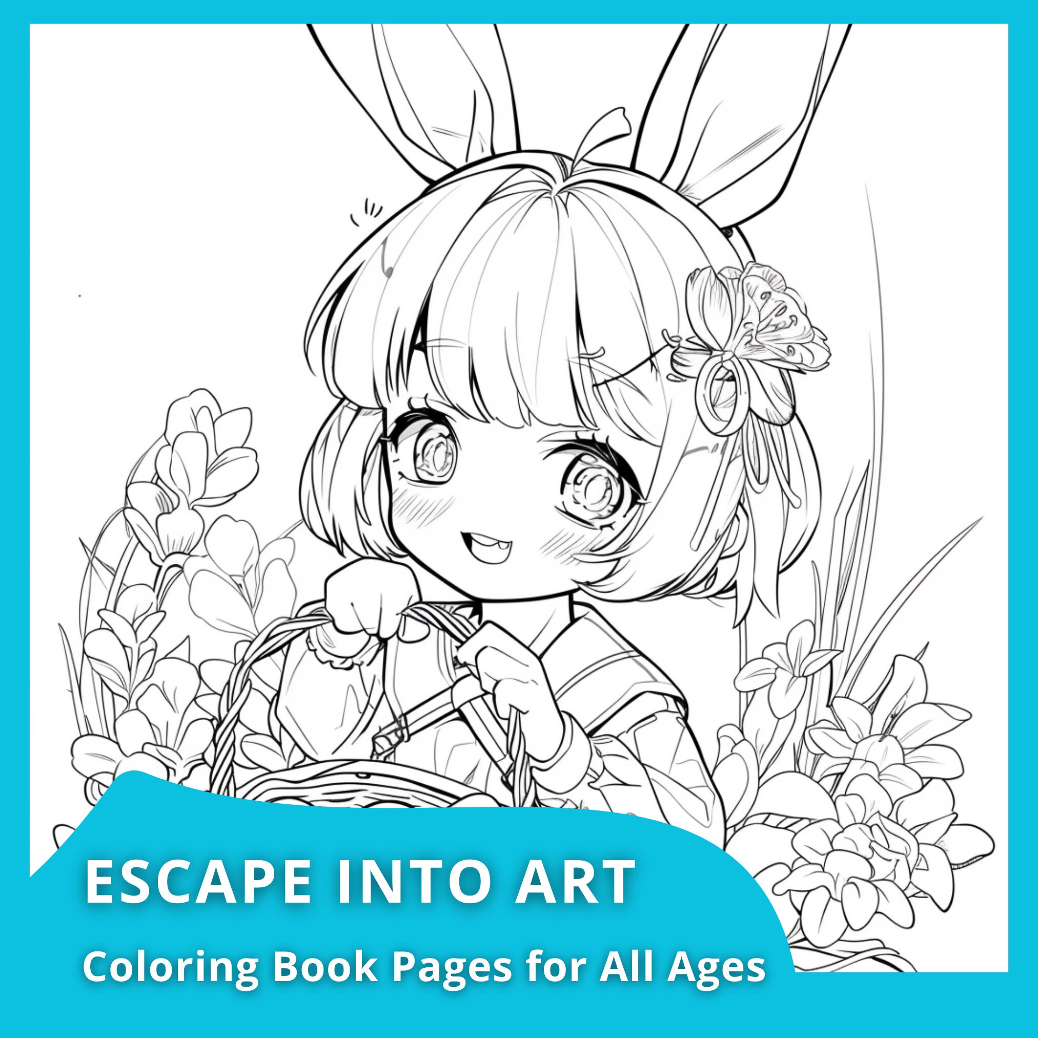 Anime Coloring Pages Digital Download Printable Kids Activities - Etsy