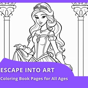 46 Princess Coloring Pages | Digital Download | Printable | Kids ...