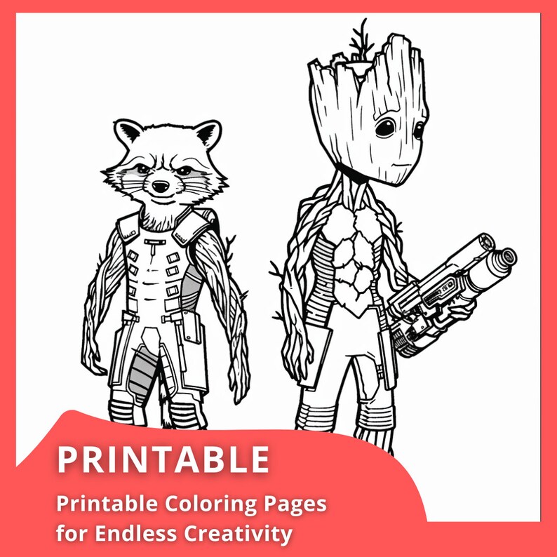 Marvel Heros Coloring Pages | Digital Download | Printable | Kids ...