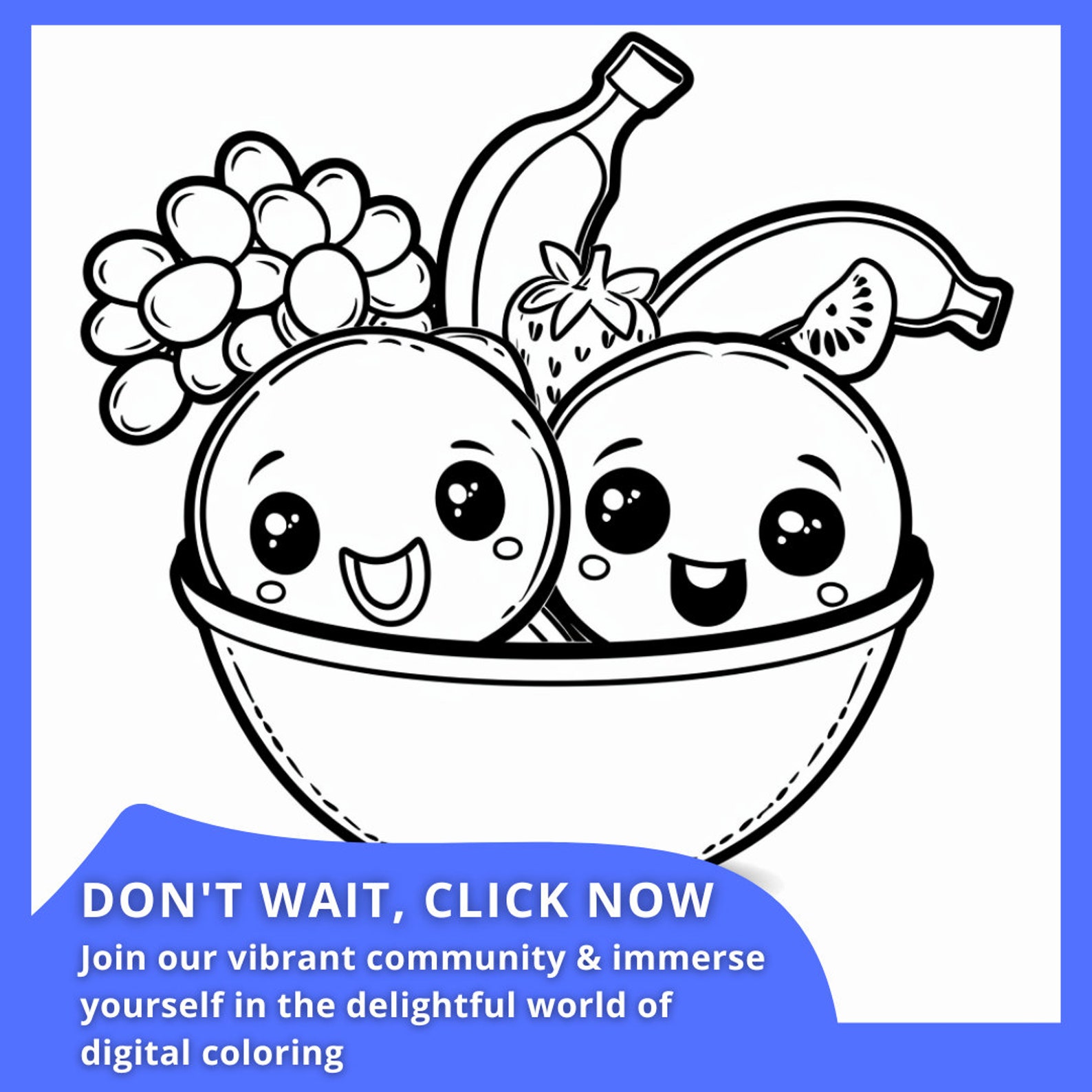 Kawaii Food Coloring Pages Digital Download Printable Kids Activities ...