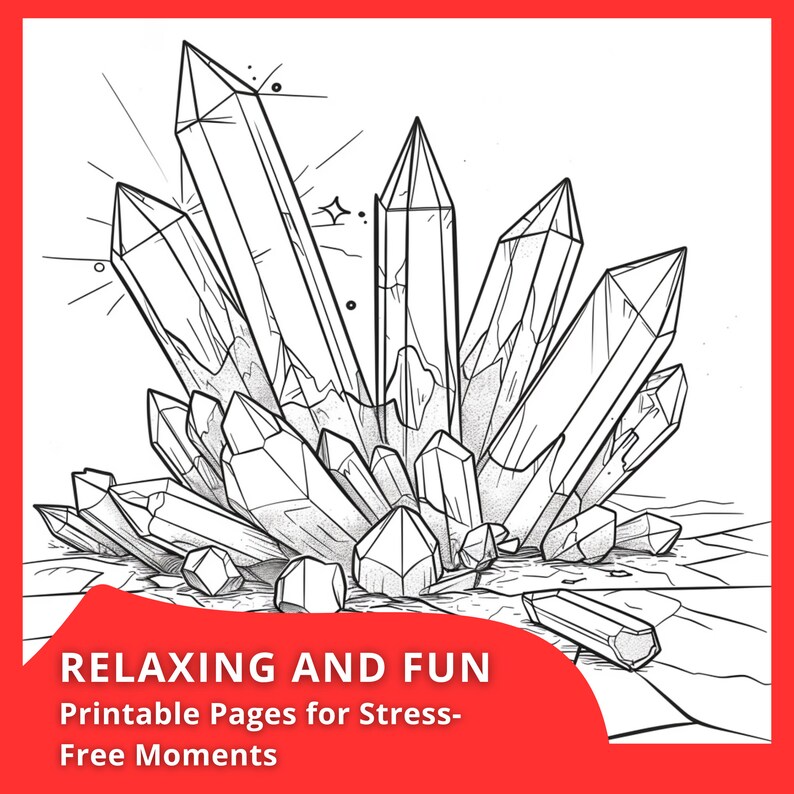 Crystals Coloring Pages | Digital Download | Printable | Kids ...