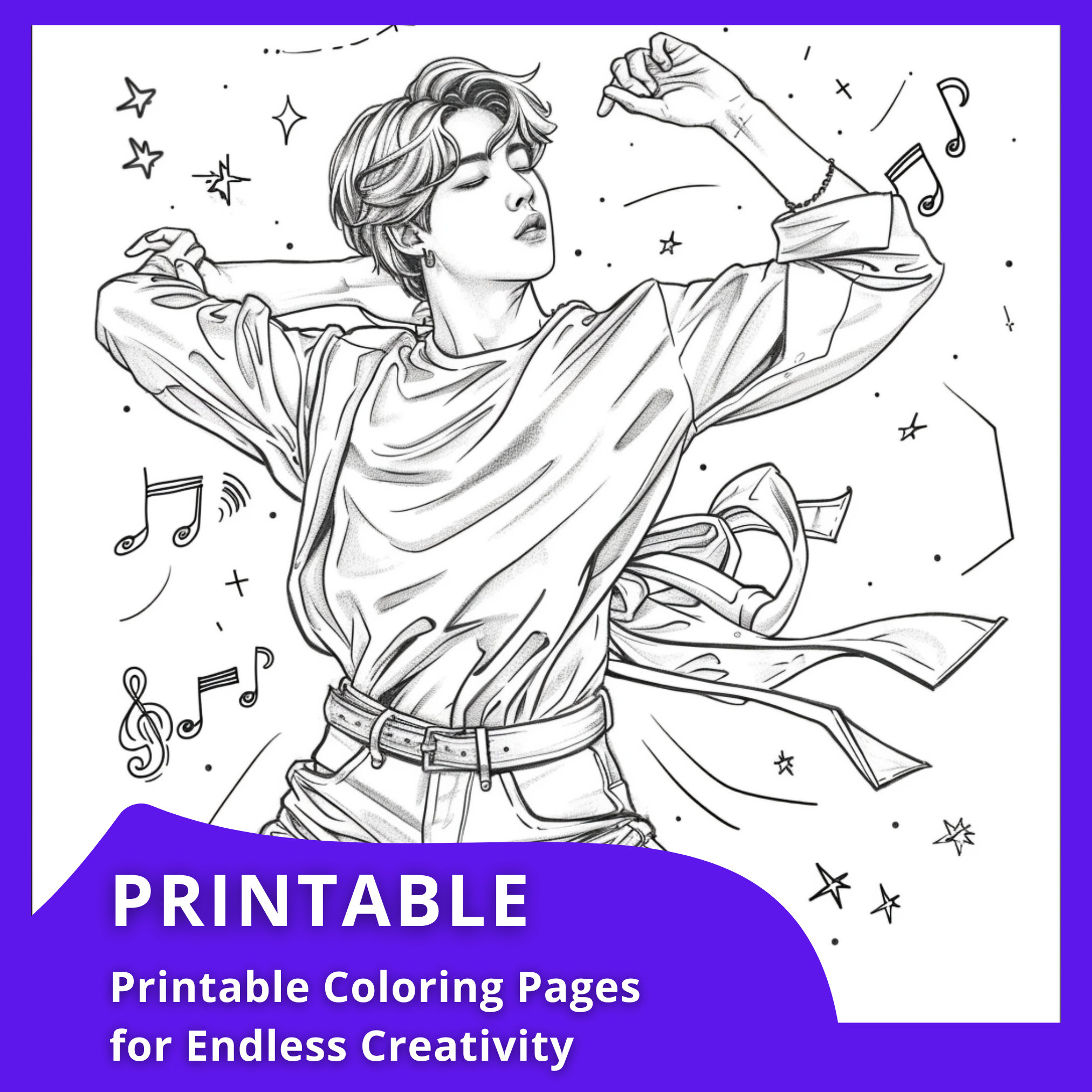 BTS Coloring Pages Digital Download Printable Kids Activities - Etsy