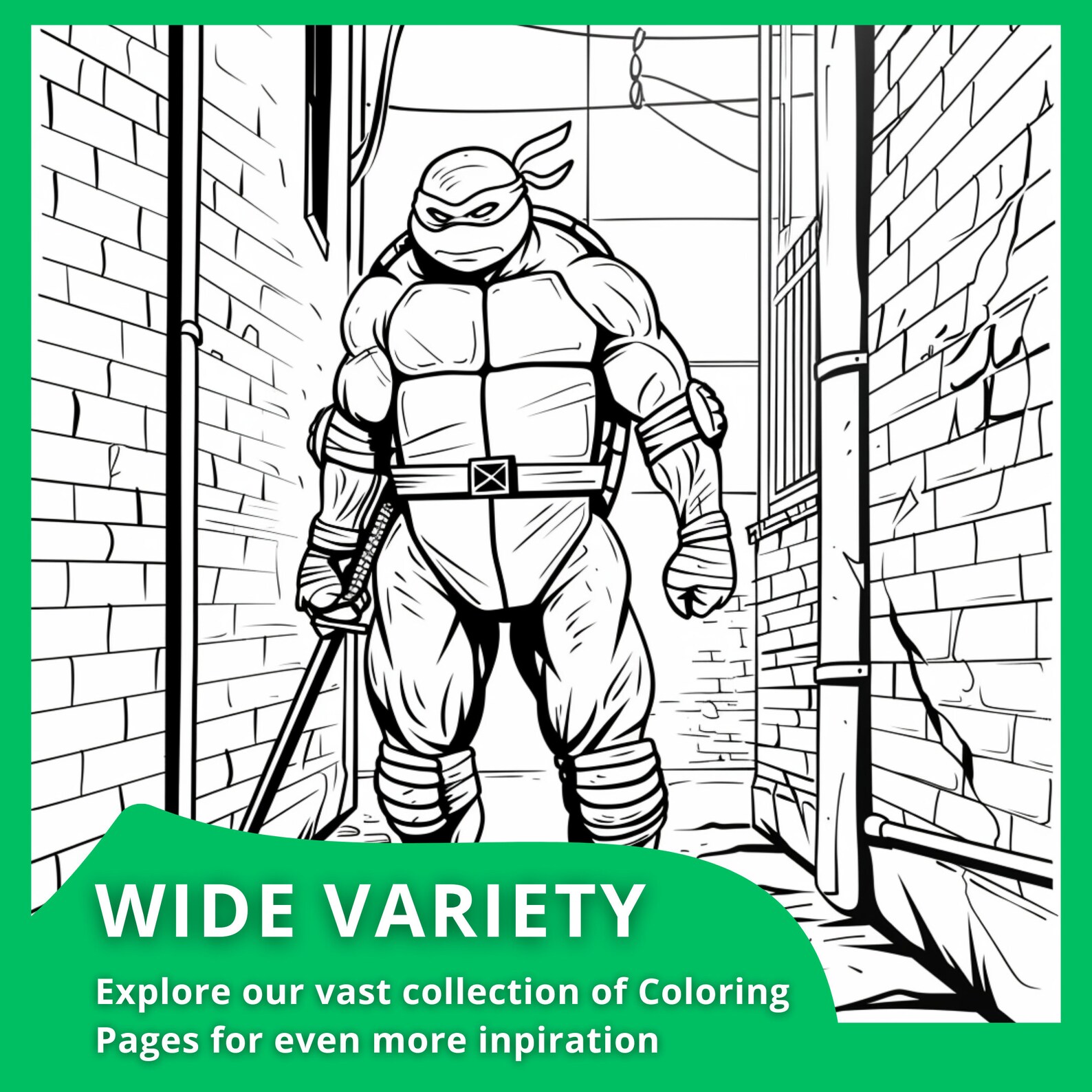 Ninja Turtles Coloring Pages | Digital Download | Printable | Kids ...