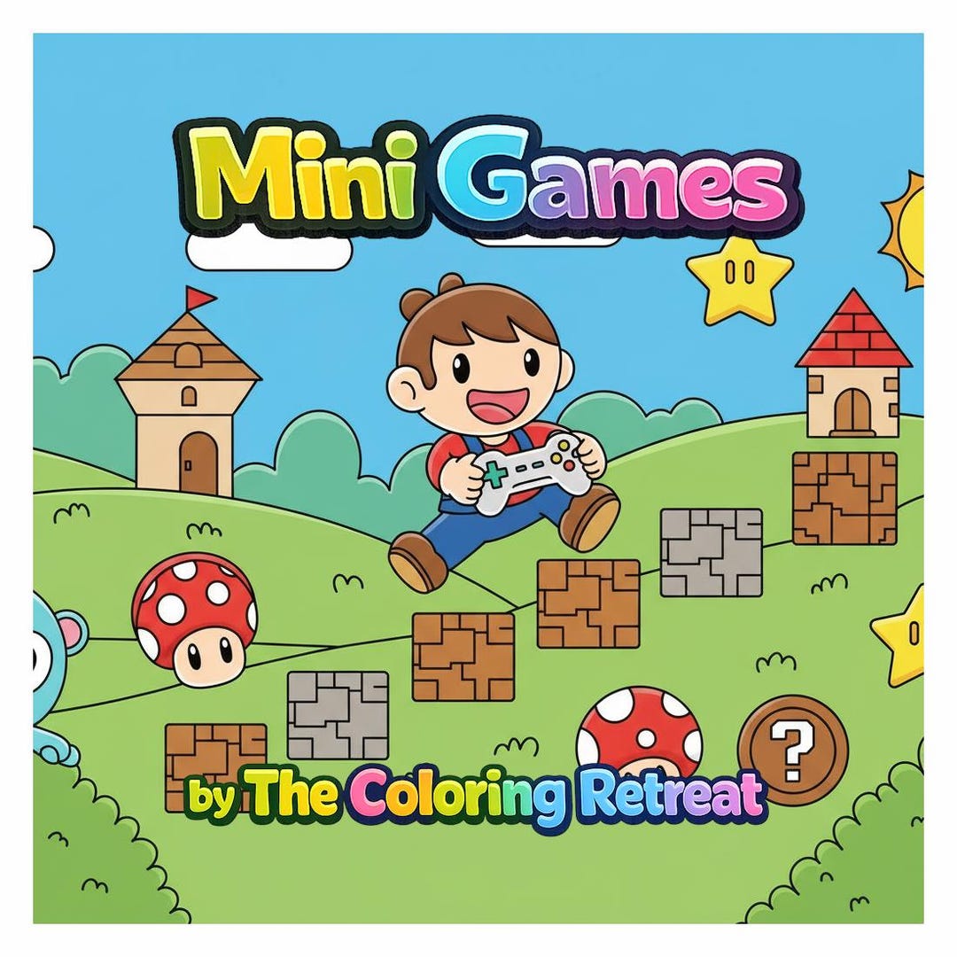 Printable Coloring Pages Digital Download | Games Coloring Book | Fun ...