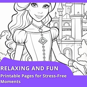 46 Princess Coloring Pages | Digital Download | Printable | Kids ...