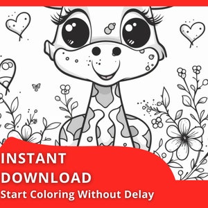 42 Flowery Animal Coloring Pages | Digital Download | Printable | Kids ...