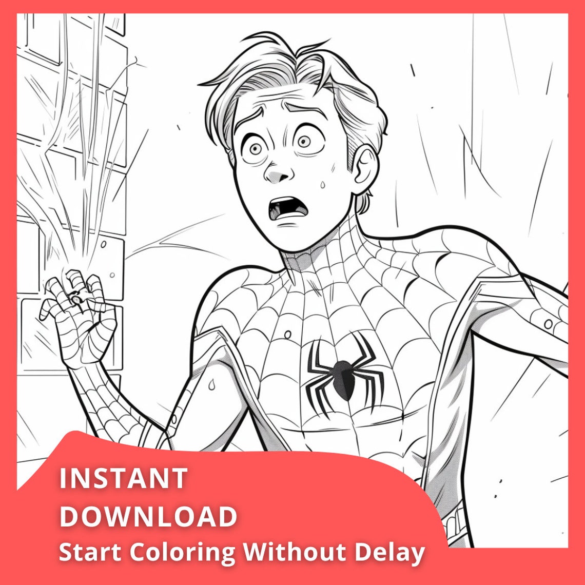 Spiderman Coloring Pages | Digital Download | Printable | Kids ...