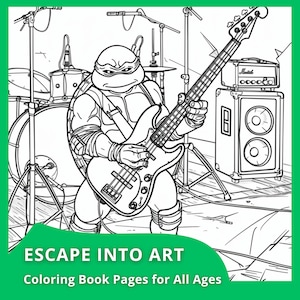 Ninja Turtles Coloring Pages | Digital Download | Printable | Kids ...