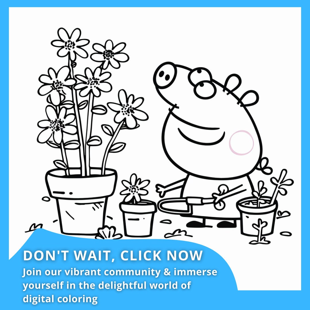 Peppa Pig Coloring Pages | Digital Download | Printable | Kids ...