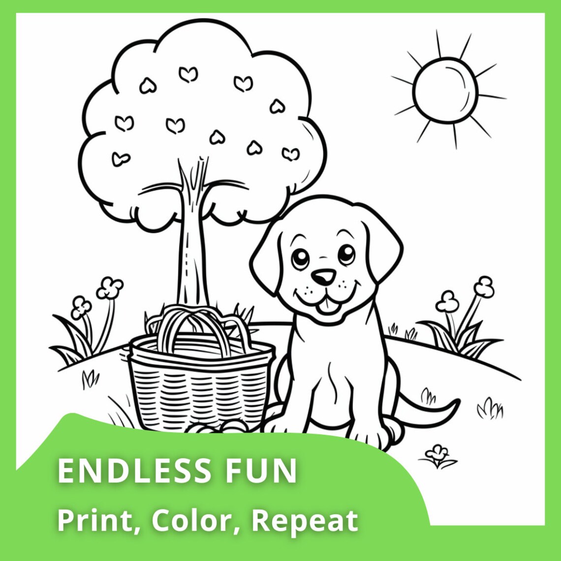 Dogs Coloring Pages Digital Download Printable Kids Activities - Etsy