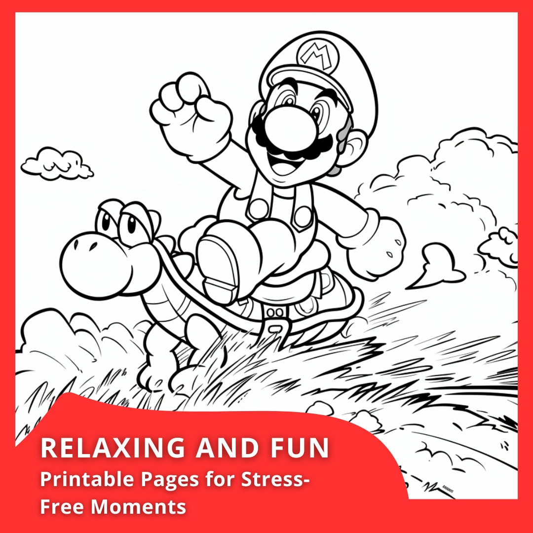 70 Mario Coloring Pages | Digital Download | Printable | Kids ...