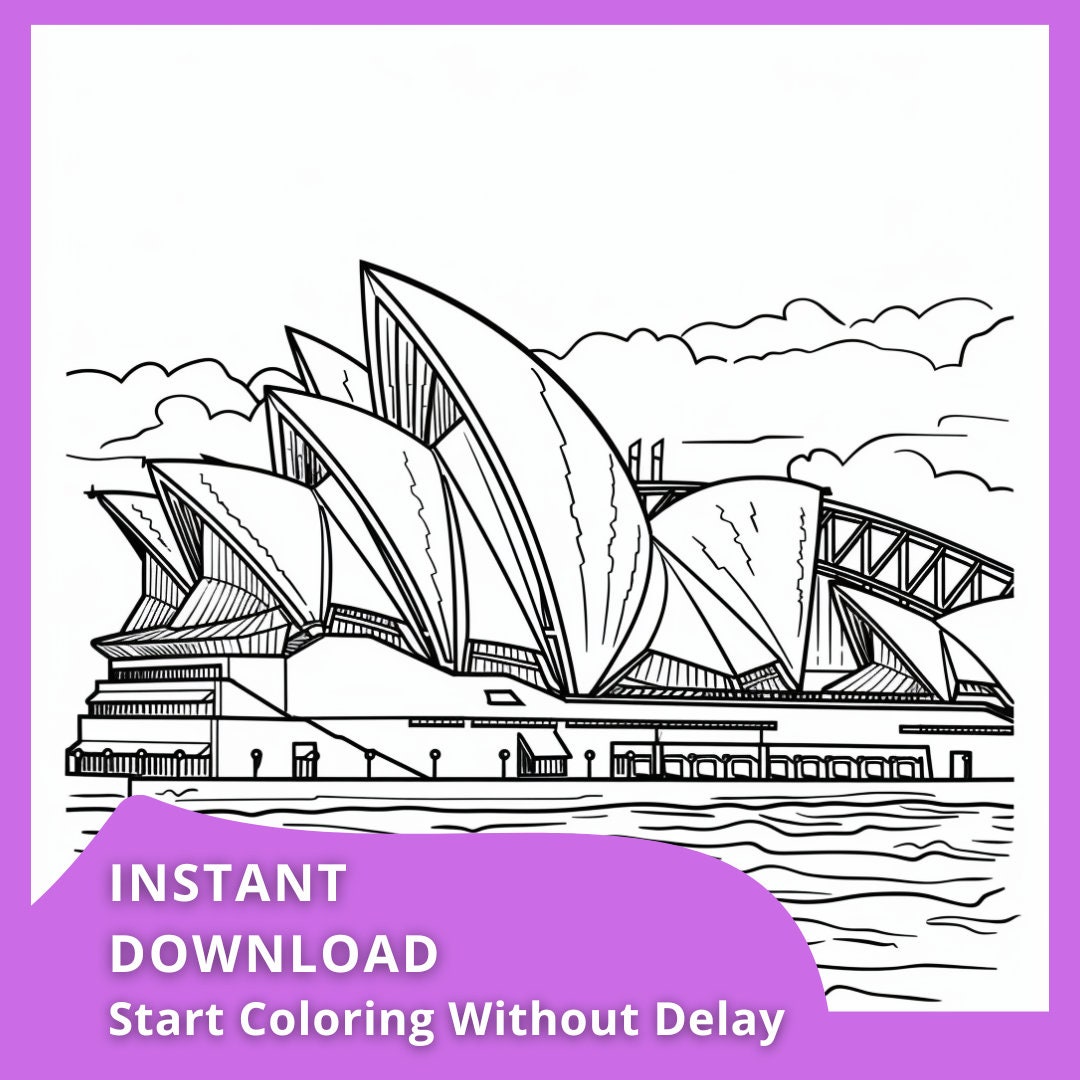 Landmarks Coloring Pages | Digital Download | Printable | Kids ...